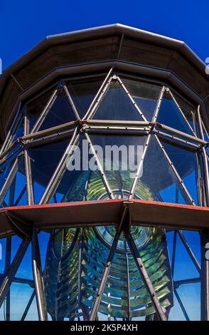 Fresnel lens, The Grey Lighthouse,Skagen, Denmark, Europe Stock Photo ...