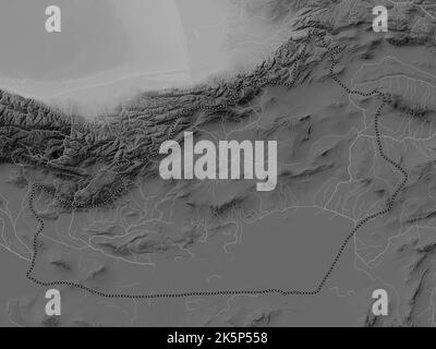 Semnan, province of Iran. Elevation map colored in wiki style with ...