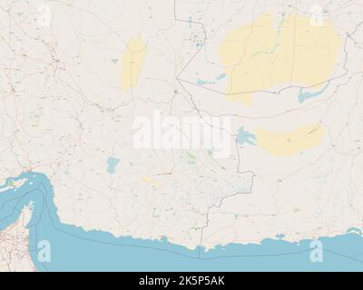 Sistan and Baluchestan, province of Iran. Open Street Map. Corner ...