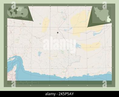 Sistan and Baluchestan, province of Iran. Open Street Map. Locations ...