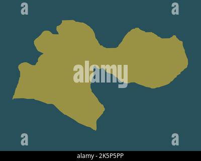 Tehran, province of Iran. Solid color shape. Locations and names of ...