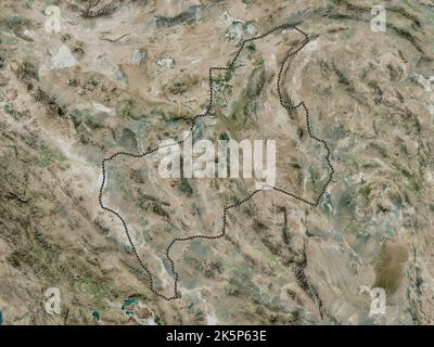 Yazd, province of Iran. High resolution satellite map. Locations and ...