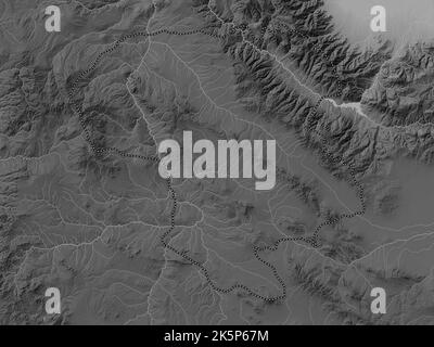 Zanjan, province of Iran. Elevation map colored in wiki style with ...