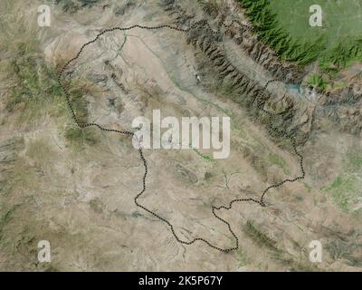 Zanjan, province of Iran. High resolution satellite map. Locations of ...