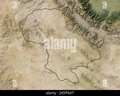 Zanjan, province of Iran. Low resolution satellite map. Locations of ...