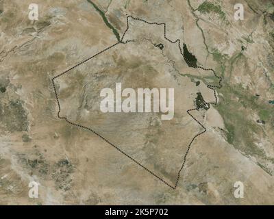 Al-Anbar, province of Iraq. High resolution satellite map. Locations of ...