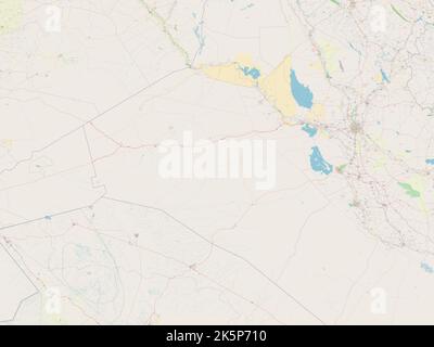 Al-Anbar, province of Iraq. Open Street Map. Locations of major cities ...