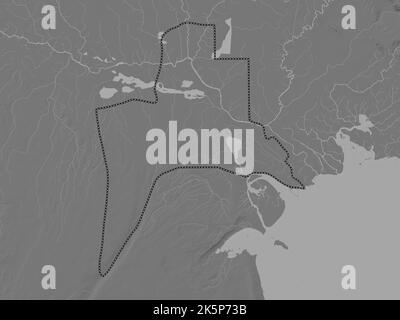 Al-Basrah, province of Iraq. Elevation map colored in wiki style with ...