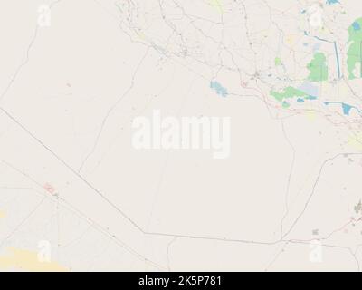 Al-Muthannia, province of Iraq. Open Street Map. Corner auxiliary ...