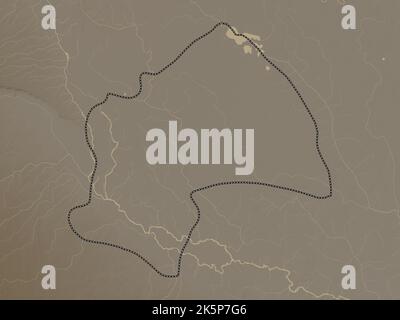 Al-Qadisiyah, province of Iraq. Colored elevation map with lakes and ...