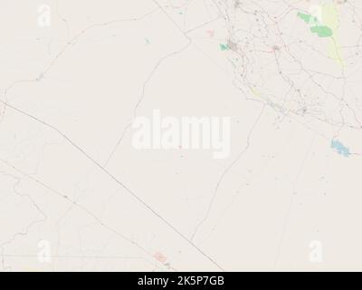 An-Najaf, province of Iraq. Open Street Map. Locations of major cities ...