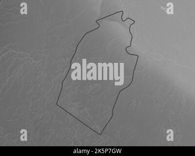 An-Najaf, province of Iraq. Elevation map colored in wiki style with ...