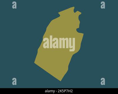 An-Najaf, province of Iraq. Solid color shape. Locations and names of ...