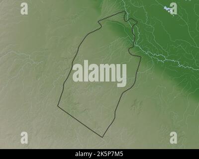 An-Najaf, province of Iraq. Colored elevation map with lakes and rivers Stock Photo - Alamy