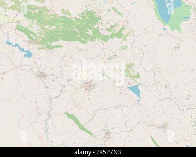 Arbil, province of Iraq. Open Street Map. Locations and names of major ...