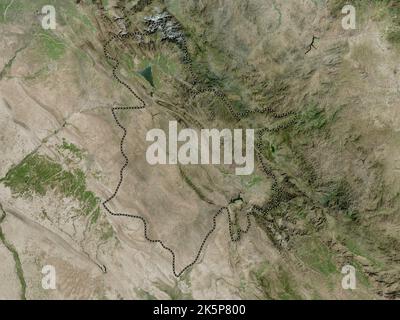 Baghdad, province of Iraq. High resolution satellite map. Locations and names of major cities of ...