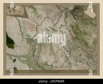 Diyala, province of Iraq. High resolution satellite map. Locations and names of major cities of ...