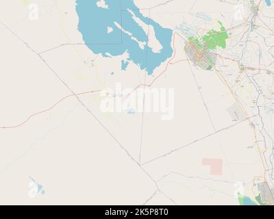 Karbala', province of Iraq. Open Street Map. Locations of major cities ...