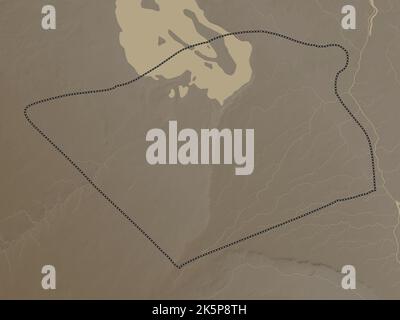 Karbala', province of Iraq. Colored elevation map with lakes and rivers ...