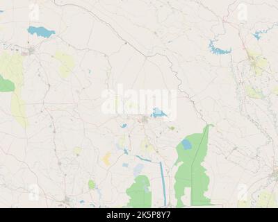 Maysan, province of Iraq. Open Street Map. Locations and names of major ...