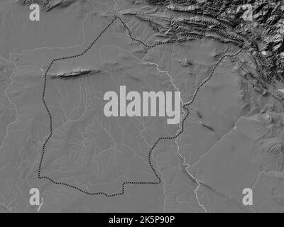 Ninawa, province of Iraq. Elevation map colored in wiki style with ...