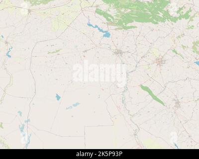 Ninawa, province of Iraq. Open Street Map. Locations and names of major ...