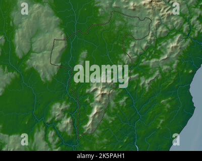 Carlow, county of Ireland. Elevation map colored in wiki style with ...
