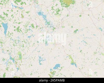 Cavan, county of Ireland. Open Street Map. Locations and names of major ...
