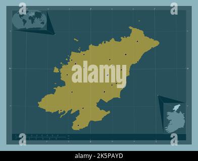 Donegal, county of Ireland. Solid color shape Stock Photo - Alamy