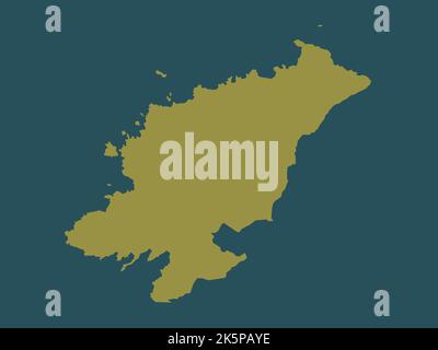 Donegal, county of Ireland. Solid color shape. Locations and names of ...