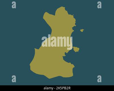 Dublin, county of Ireland. Solid color shape. Locations and names of ...