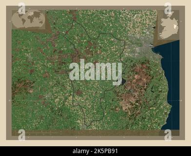 Kildare, county of Ireland. High resolution satellite map Stock Photo ...