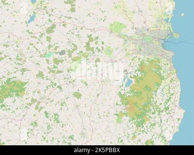 Kildare, county of Ireland. Open Street Map. Locations and names of ...