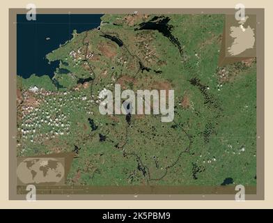 Leitrim, county of Ireland. High resolution satellite map Stock Photo ...