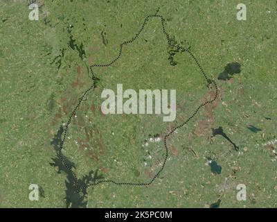 Longford, county of Ireland. Low resolution satellite map. Locations of ...