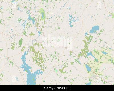 Longford, county of Ireland. Open Street Map. Locations and names of ...