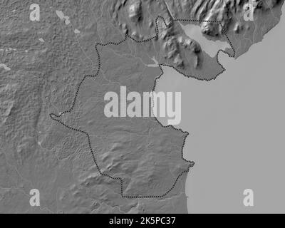 Louth, county of Ireland. Elevation map colored in wiki style with ...