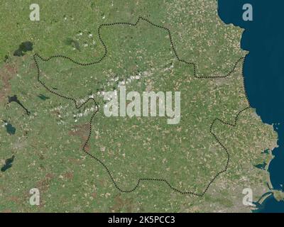 Meath, county of Ireland. Low resolution satellite map. Locations and ...