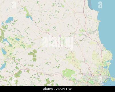 Meath, county of Ireland. Open Street Map. Locations of major cities of ...