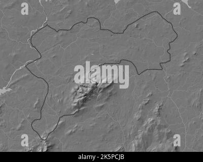 Offaly, county of Ireland. Elevation map colored in wiki style with ...