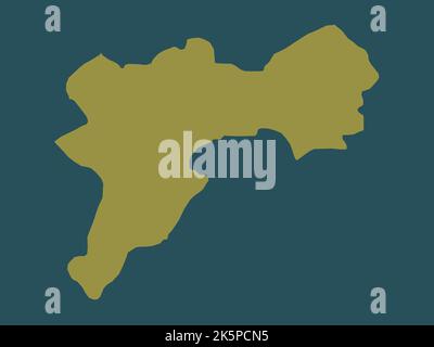 Offaly, county of Ireland. Solid color shape. Locations and names of ...