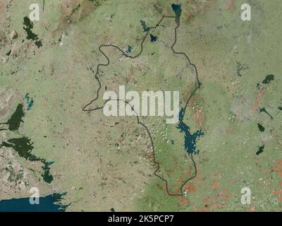 Roscommon, county of Ireland. High resolution satellite map. Locations ...