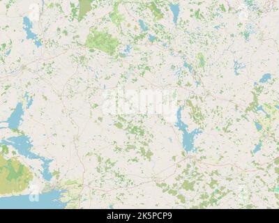 Roscommon, county of Ireland. Open Street Map. Locations of major ...