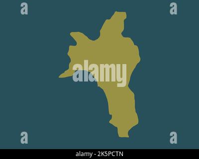 Roscommon, county of Ireland. Solid color shape. Locations of major ...