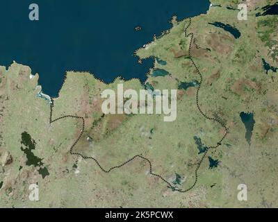 Sligo, county of Ireland. High resolution satellite map. Locations and ...