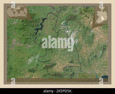 Tipperary, county of Ireland. High resolution satellite map. Locations ...