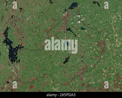 Westmeath, county of Ireland. High resolution satellite map. Corner ...