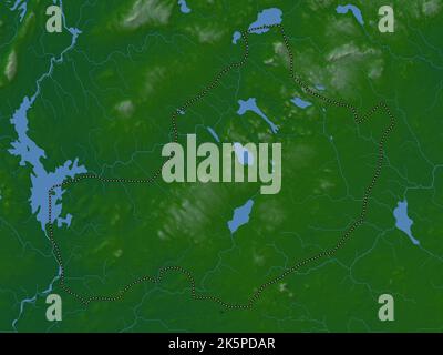 Westmeath, county of Ireland. Elevation map colored in wiki style with ...