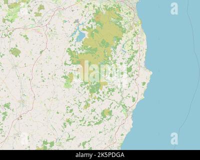 Wicklow, county of Ireland. Open Street Map. Locations and names of ...