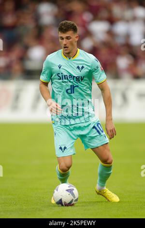 Verona's Ajdin Hrustic during the Serie A soccer match between ...